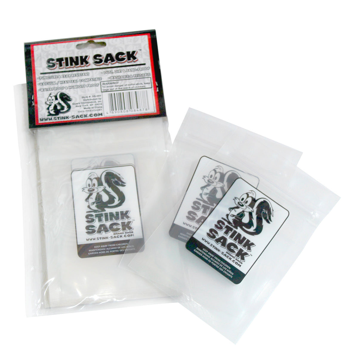 Stink Sack - 10 Small Clear Bags – Good Vibes Distribution